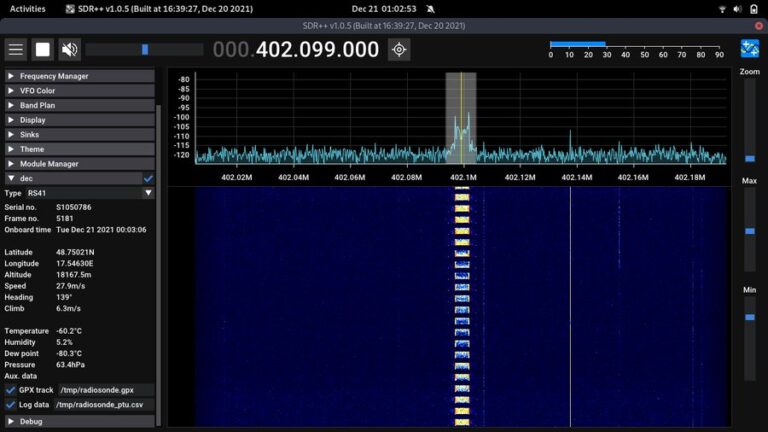 Radiosonde Decoder Plugin voor SDR++ | HamDigitaal.nl